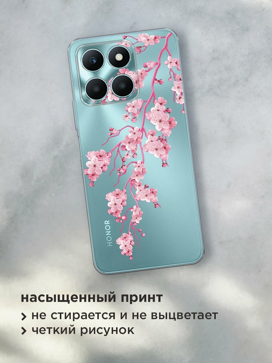 Чехол на Honor X6A / Хонор X6A с принтом "Ветка сакуры 2" — фото 1