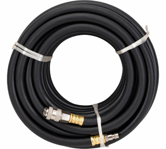 STELS Шланг пневматический резиновый, 10x16мм, 24 бар, армированный, быстросъем, 10м// Stels (57021)