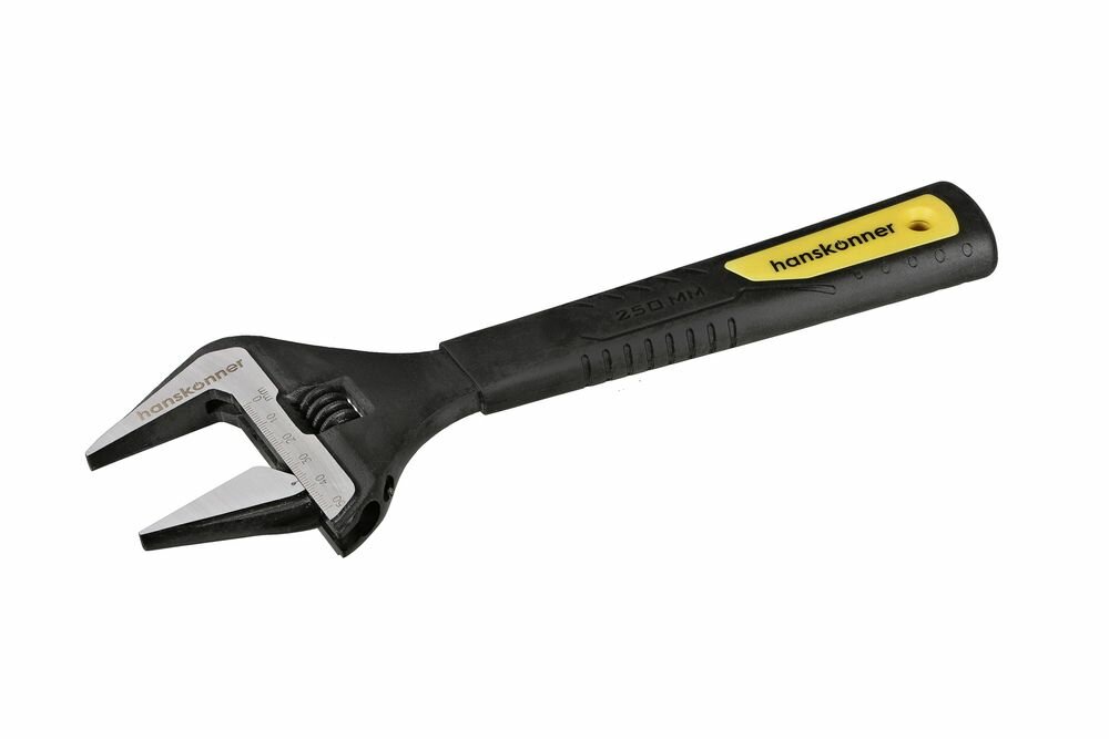 Разводной ключ с тонкими губками, 250 мм, зев 50мм, фосфатированный, HK1045-11-250