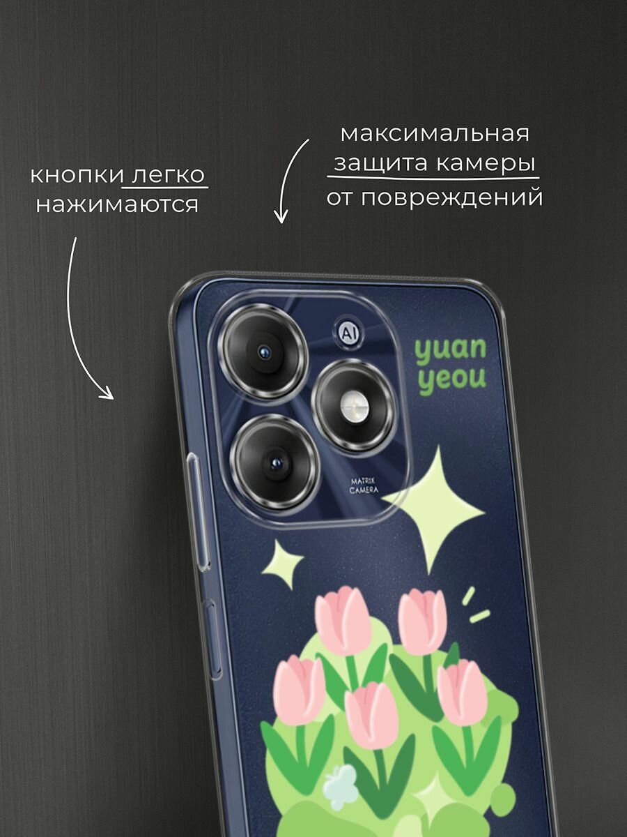 Чехол на Itel A70 / Ител А70 с принтом "Protect nature" — фото 1