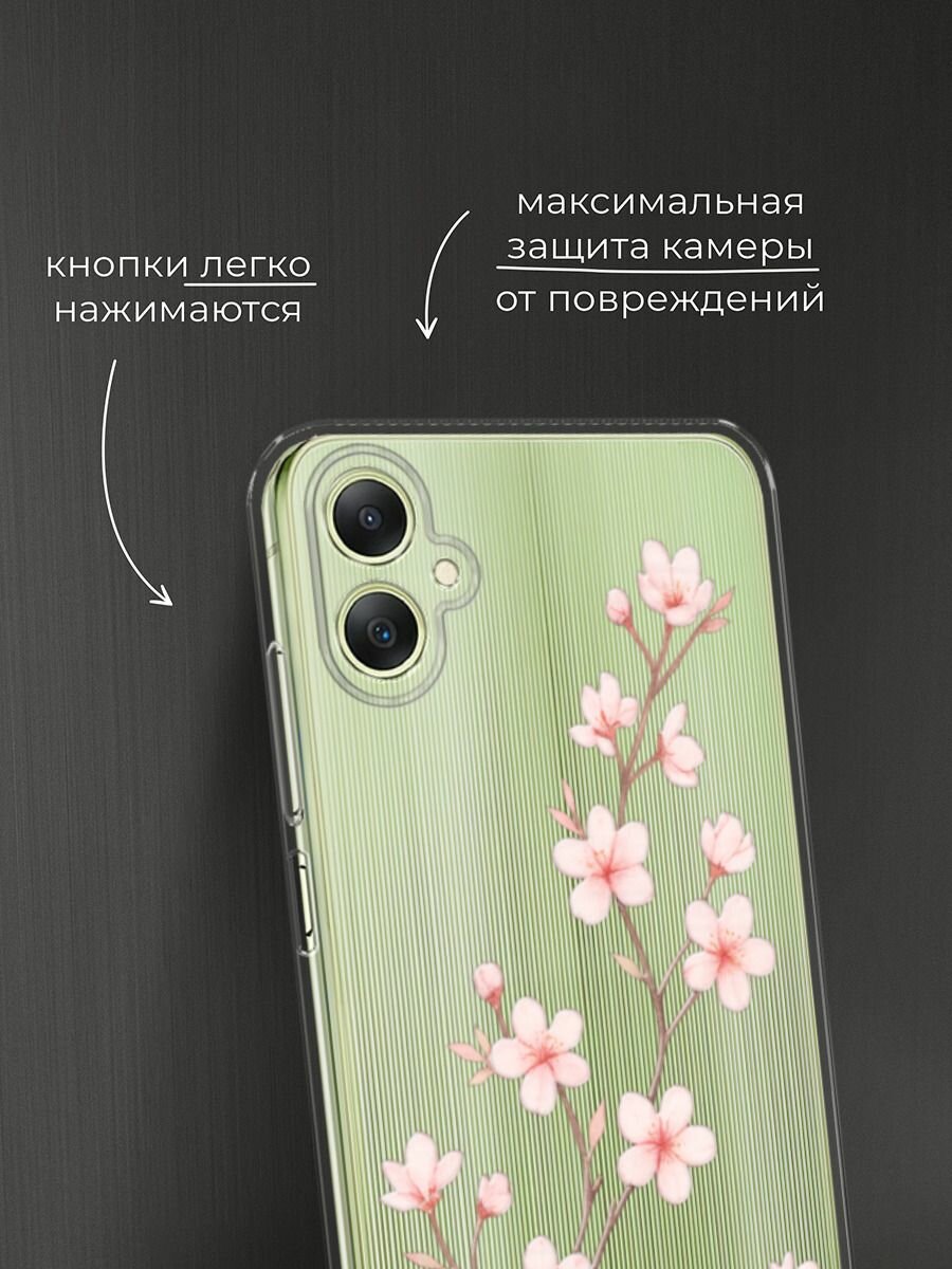 Чехол на Samsung Galaxy A06 / Самсунг Галакси А06 с принтом "Веточка сакуры 2" — фото 1