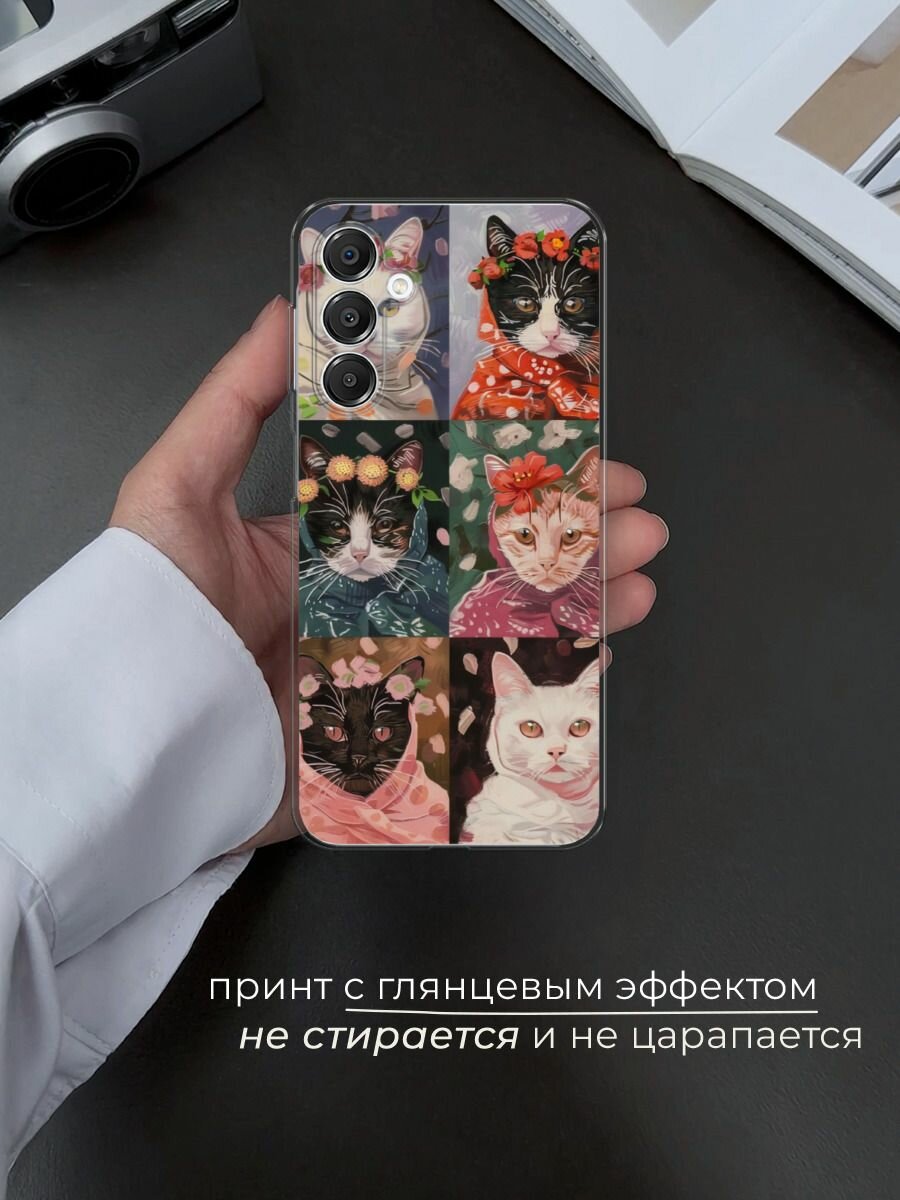 Чехол на Samsung Galaxy A16 / Самсунг А16 с принтом "Котобабушки" — фото 1