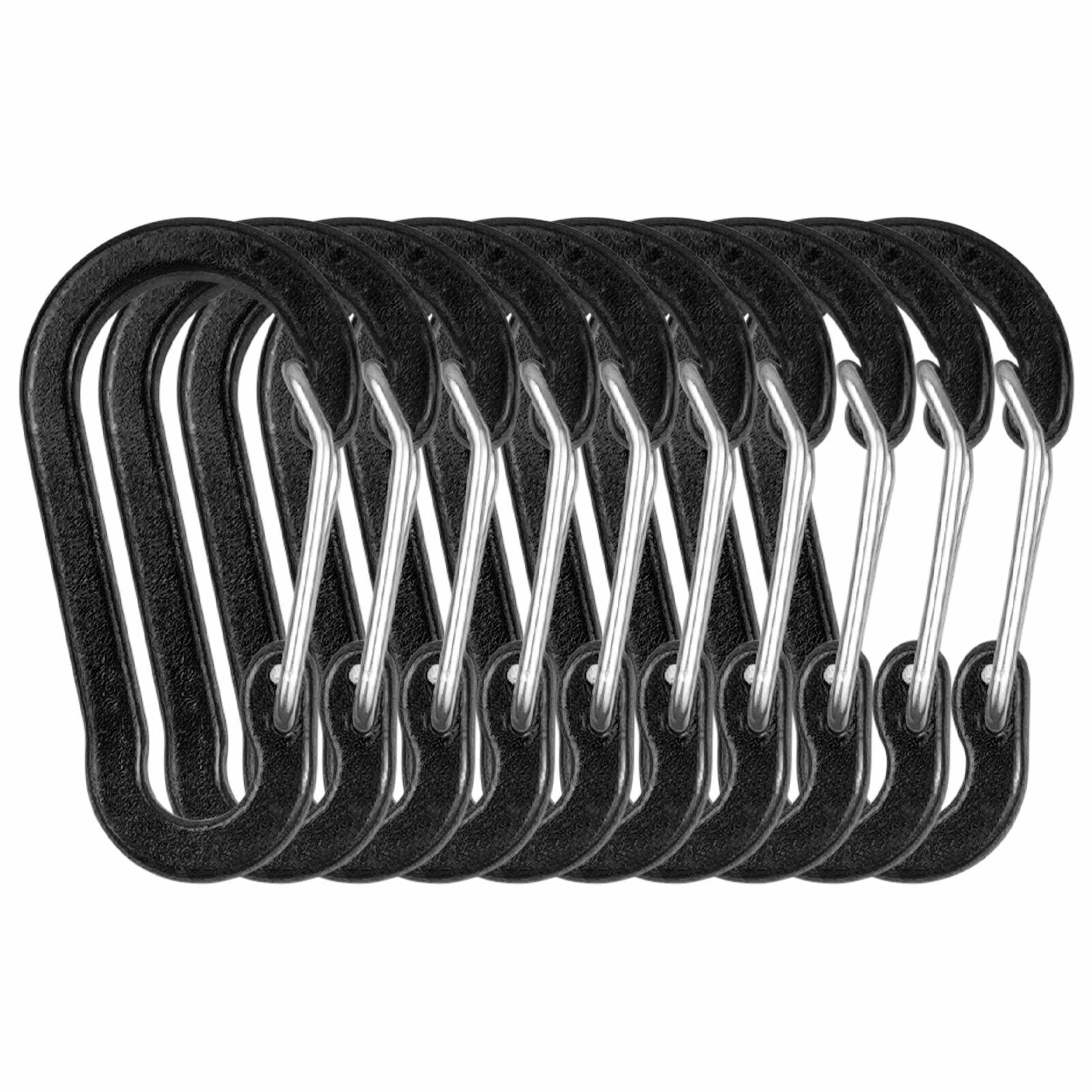 Карабины мини алюминиевый сплав карабин для ключей D-кольца для кемпинга походов рыбалки туризма черный синий зеленый золотой серебристый размер 50*26мм вес 5.4г пакет 5 штук