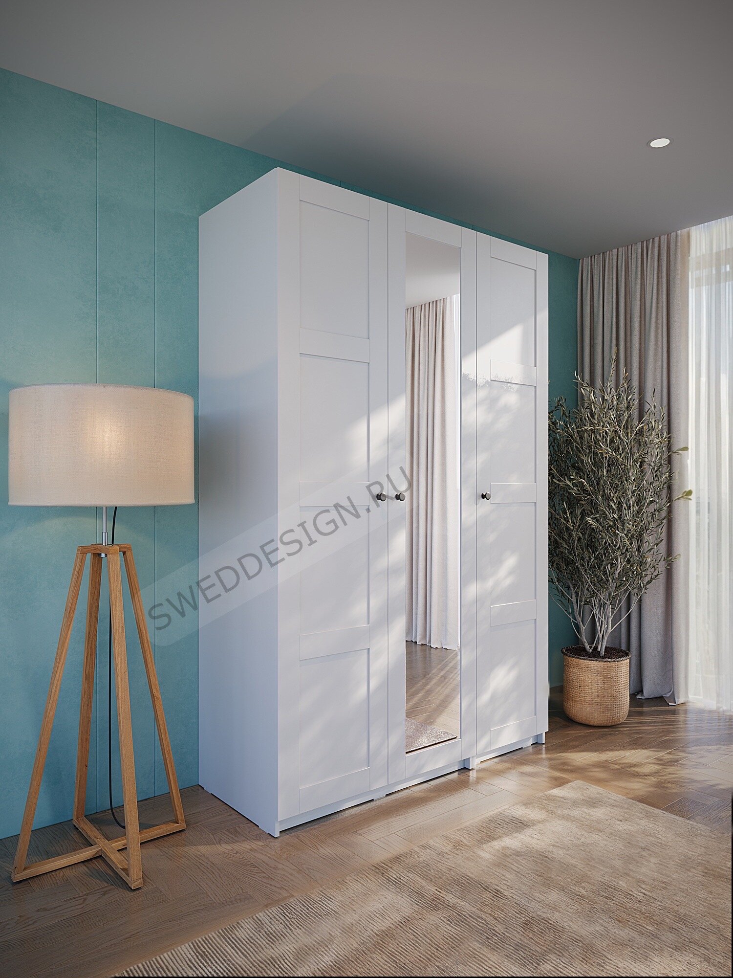 Шкаф IKEA "пакс/макс", белый, с зеркалом, 150 см x 233 см x 61 см