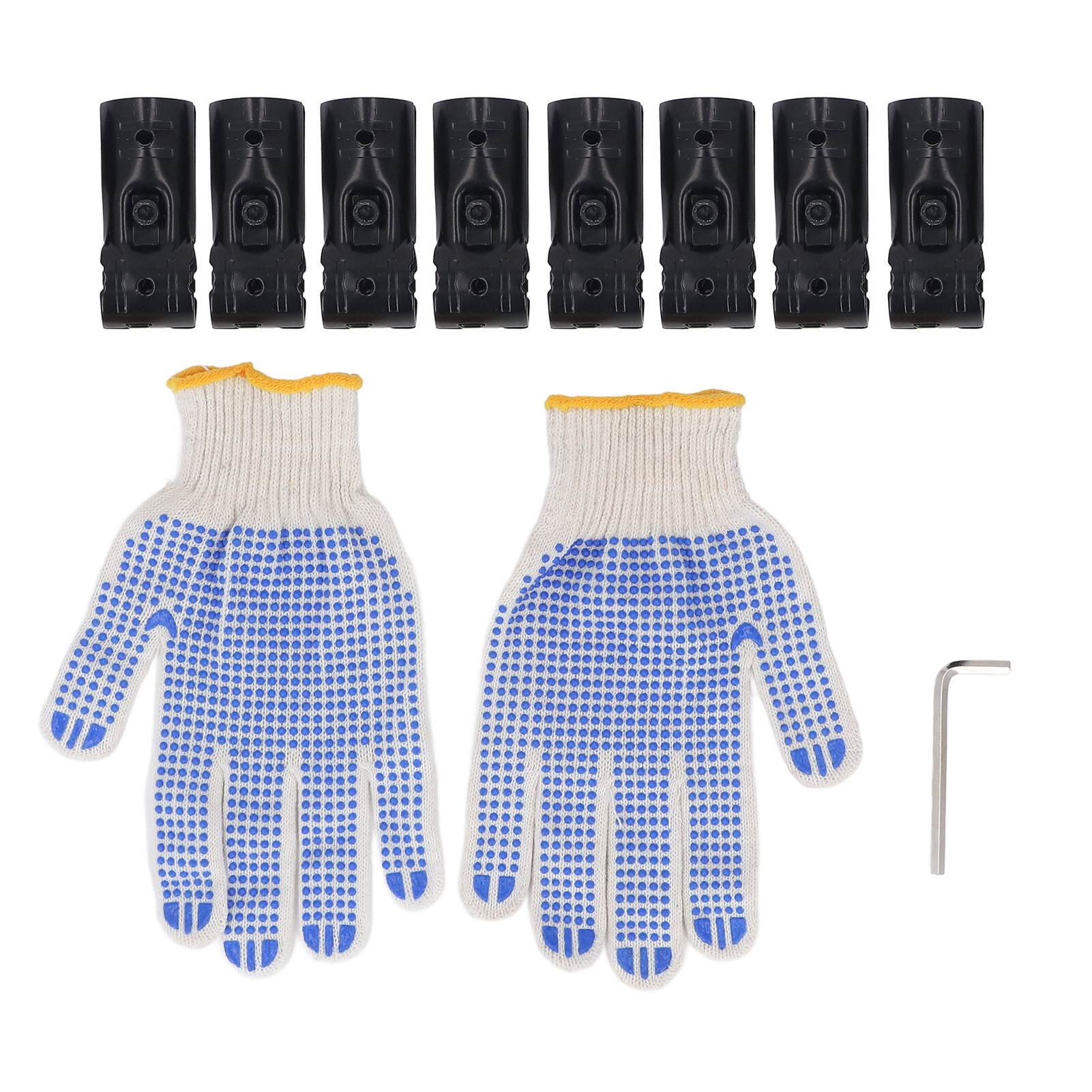 28-миллиметровые Т-образные трубные зажимы, 8 комплектов металлических зажимов для концевых поручней с болтами и гайками для поручней цепного ограждения