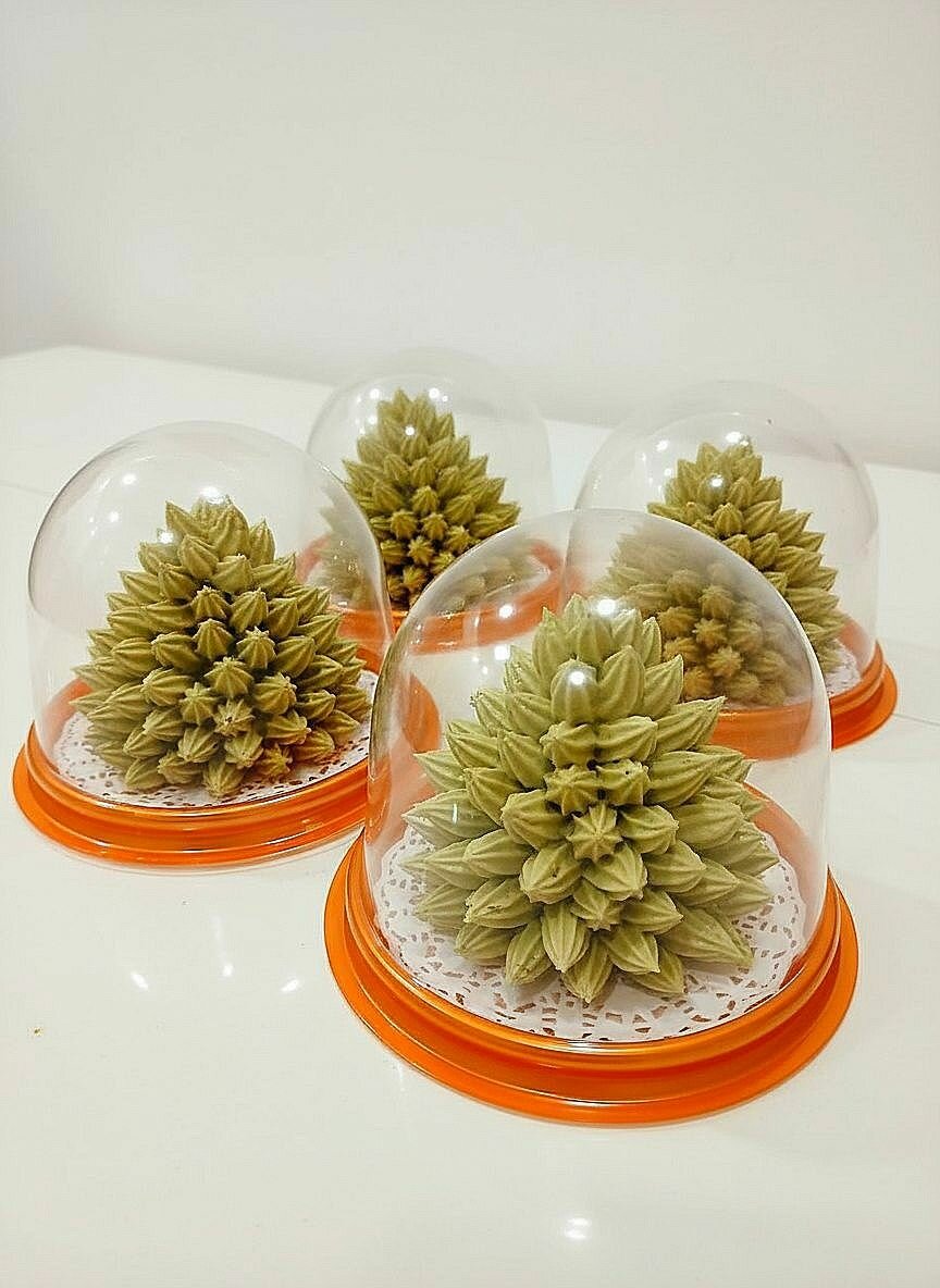 Новогодний подарок, зефирные елочки ручной работы 4 шт. Со вкусом яблока