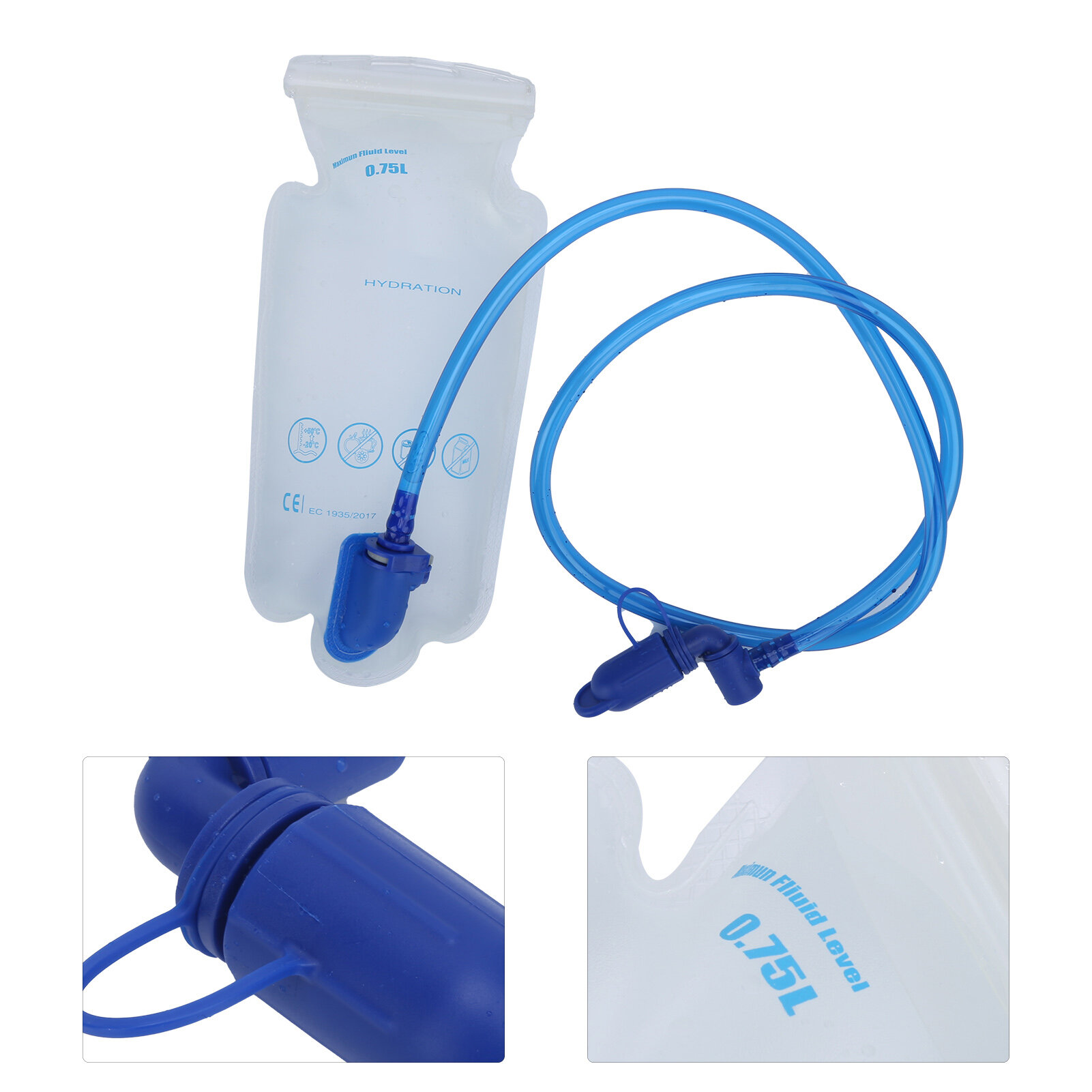 AFISHTOUR Гидратационный пузырь 750 мл Водяной пузырь Герметичный резервуар для воды Гидратационный пакет для кемпинга