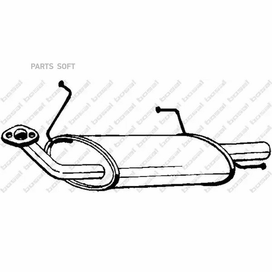 Глушитель Ниссан NISSAN Primera BOSAL от официального дистрибьютора, BOSAL, артикул 145239