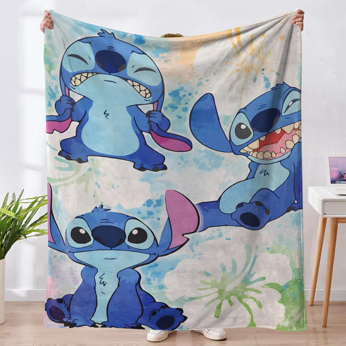 Плед флисовый детский с принтом мягкий и тёплый