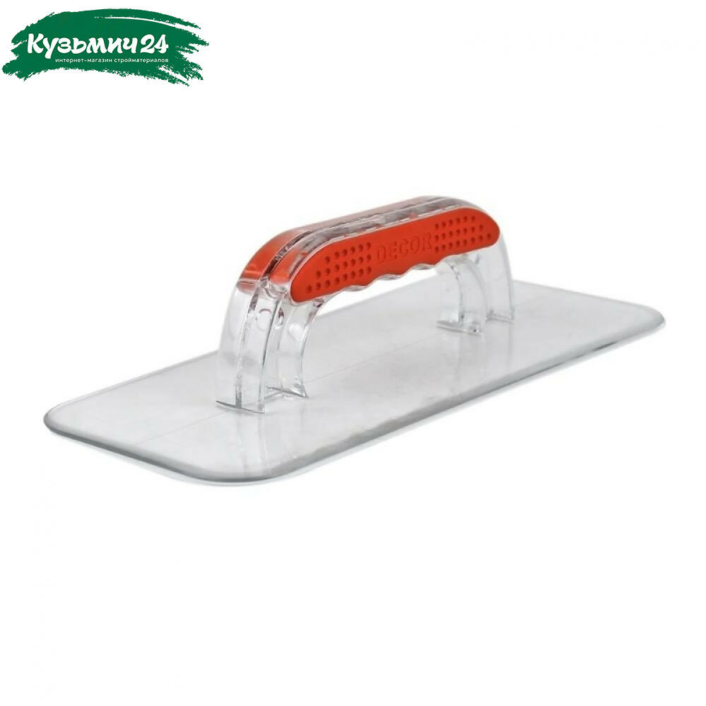 Кельма Decor трапеция 280х130 мм, прозрачная, для мягких декоративных материалов 640-280