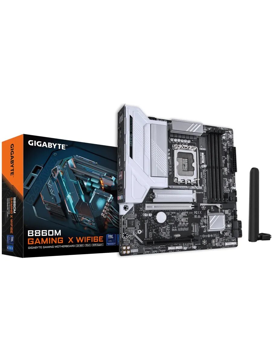 Материнская плата GIGABYTE B860M GAMING X WIFI6E Micro-ATX LGA1851 Intel B860 4xDDR5 (256ГБ)