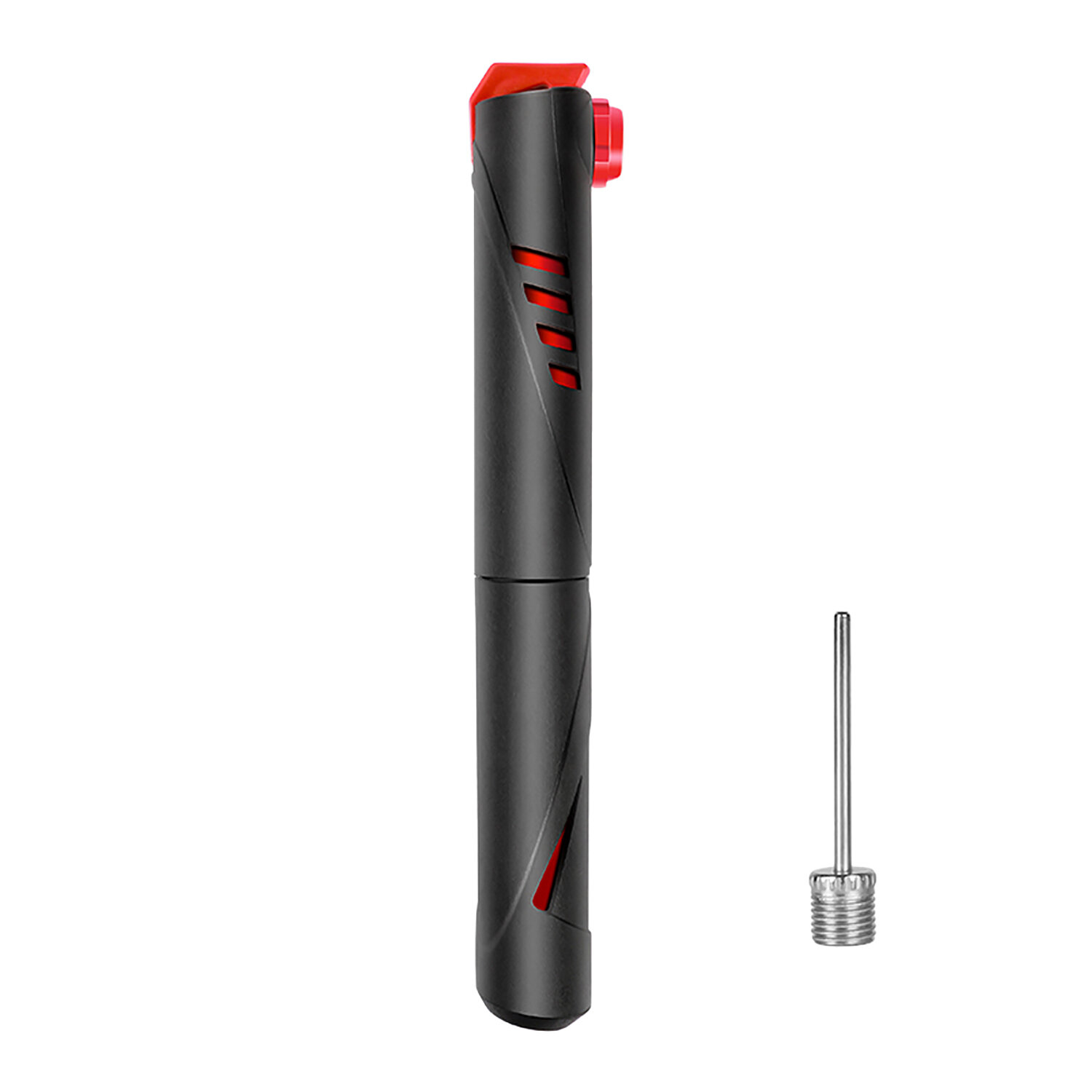 Портативный велосипедный насос Мини ручной велосипедный воздушный насос Нагнетатель для мячей игрушек шин, Материал: Пластик ПК + алюминиевый сплав внутренний шланг, Цвет: Красный, Зеленый, Желтый (по выбору), Длина: 200мм-320мм, Вес товара: 70г /