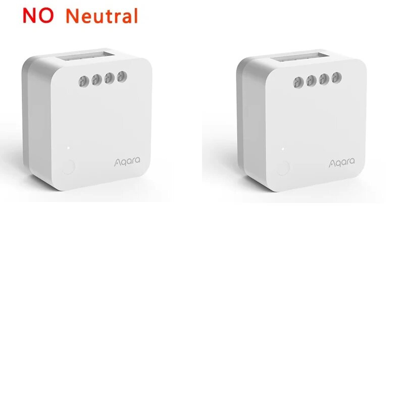 Модуль управления одноканальным каналом Aqara T1 Zigbee 3.0 Беспроводной релейный контроллер 1 канал Без нейтрального провода Удаленное управление с Apple Homekit-Без нейтрального провода-2 штуки