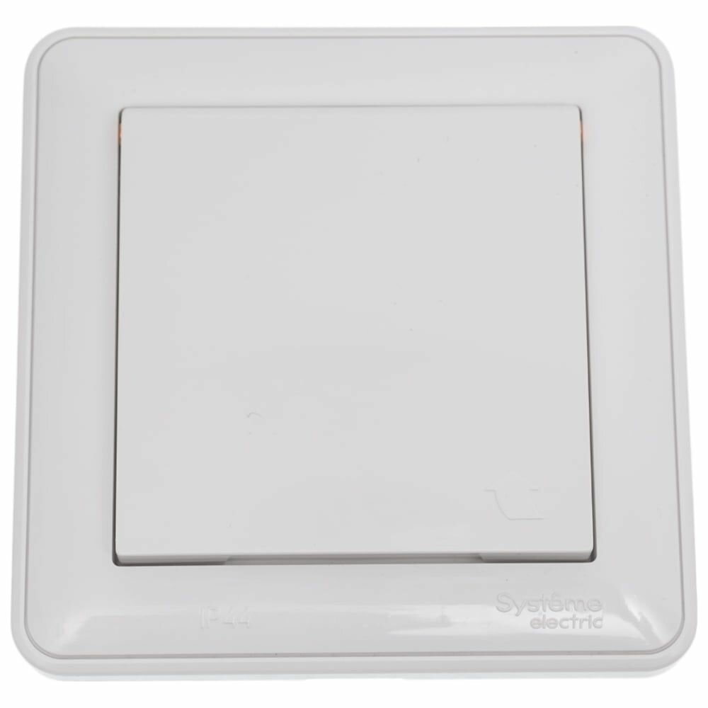 Розетка 1-м СП W59 Aqua 16А IP44 с заземл. защ. шторки в сборе бел. SE RS16-152B-18