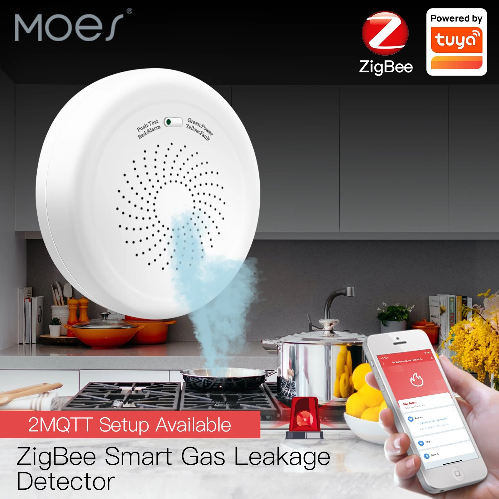 Умный детектор утечки газа ZigBee