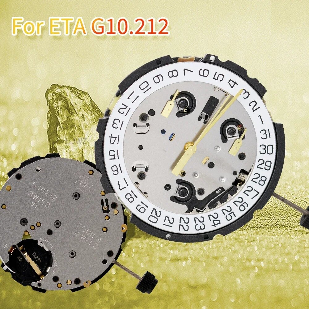 Кварцевый механизм ETA G10.212 с батареей Date at 4