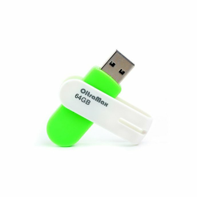 Флешка USB флеш карта OM-64GB-220-св. зеленый