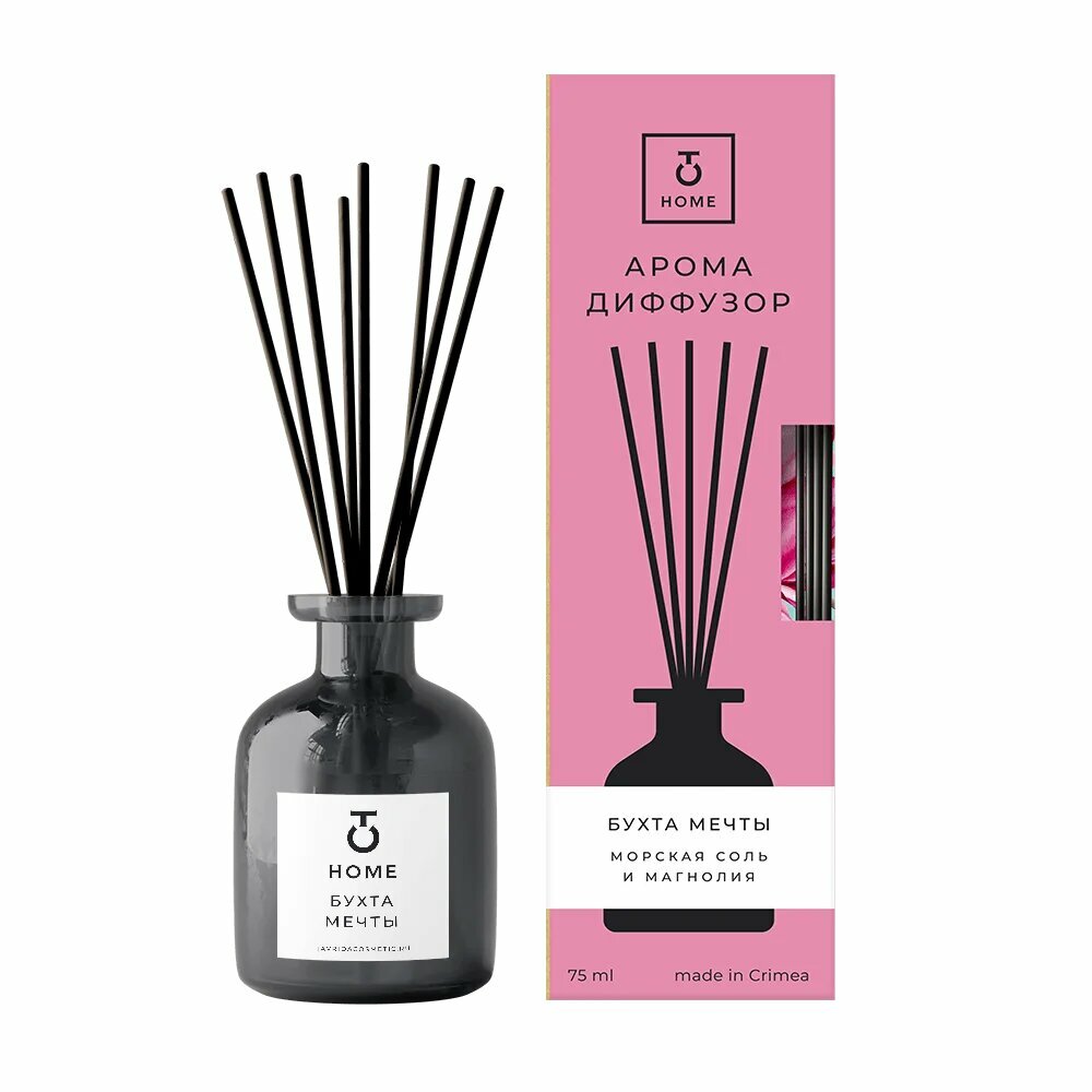 Аромадиффузор "Бухта мечты" TAVRIDA HOME с морской солью и магнолией, 75 мл