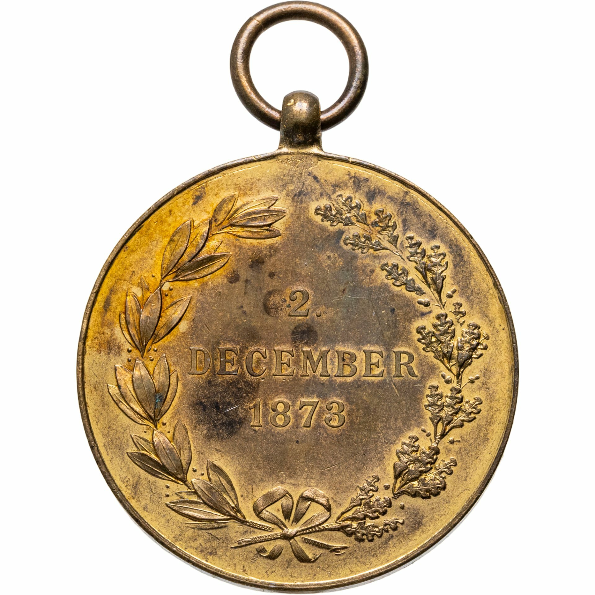 Памятная медаль в честь 25-летия восхождения на престол императора Франца Иосифа I для военнослужащих австро-венгерской армии, бронза, Австро-Венгрия