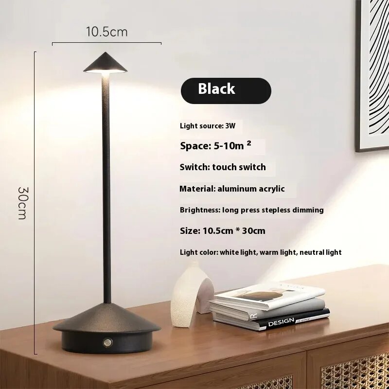 Перезаряжаемая настольная лампа Creative Dining Touch Led Hotel Coffee Pina Pro, прикроватная лампа, декоративная настольная лампа