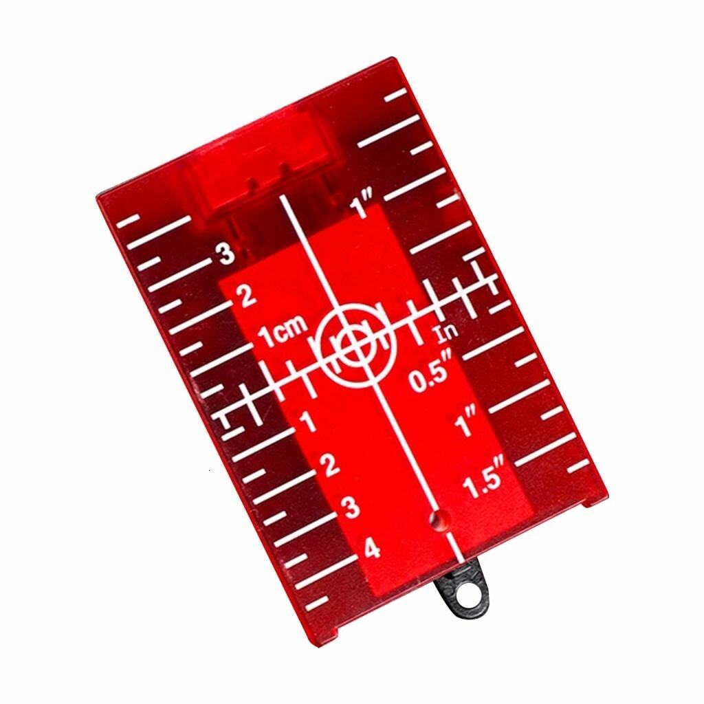 Мишень для лазерного уровня с магнитной пластиной для стен и пола, красный