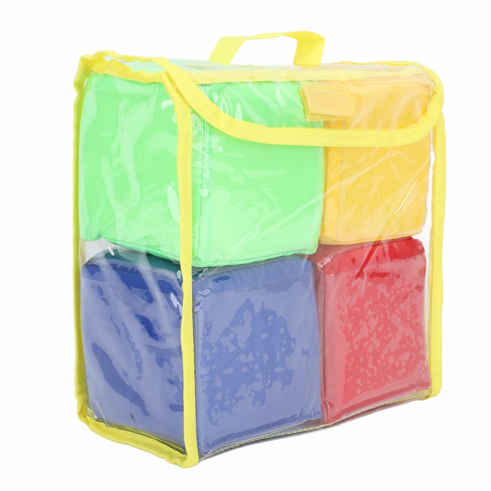 4 мягких пенопластовых кубика для настольных игр, набор игральных кубиков 4 цветов для детей с сумкой для хранения, легкие и прочные игровые аксессуары