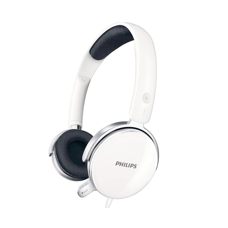 Наушники PHILIPS проводные, белые, высокая чувствительность, легкие, комфортные