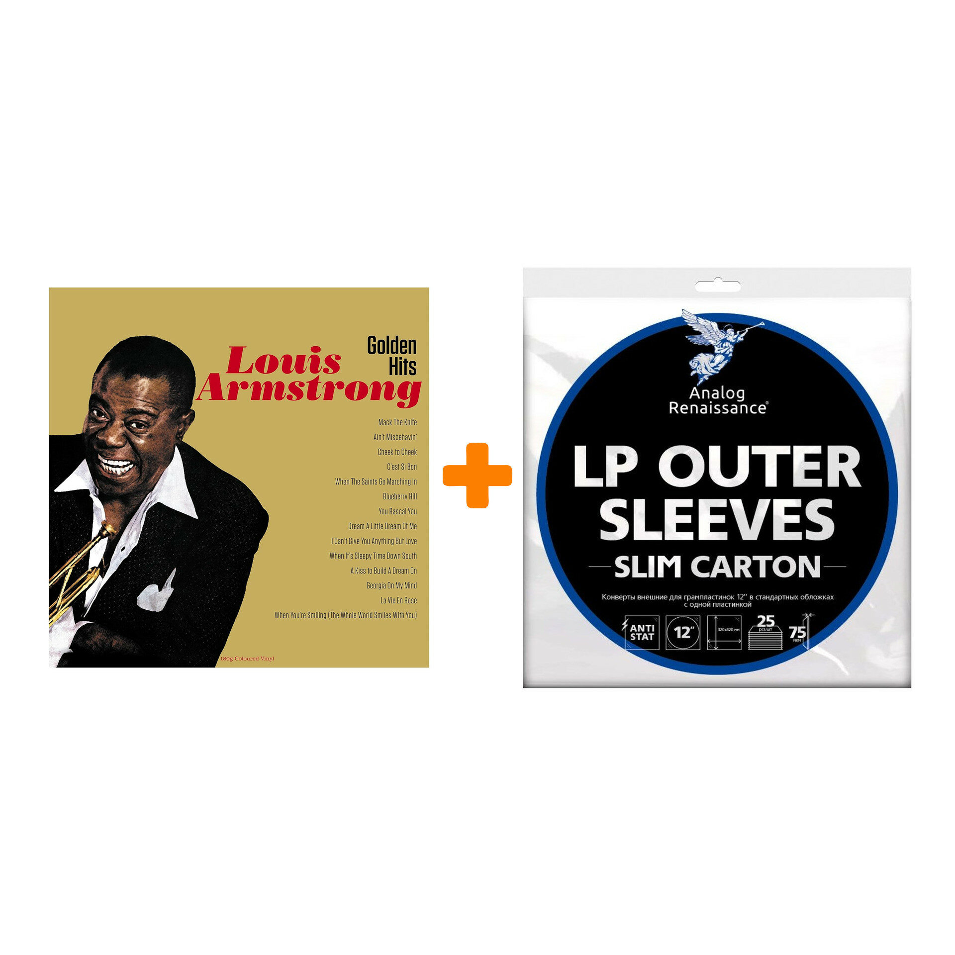 Armstrong Louis Golden Hits Coloured Red Vinyl LP + Конверт внешний 12" Slim Carton 25шт