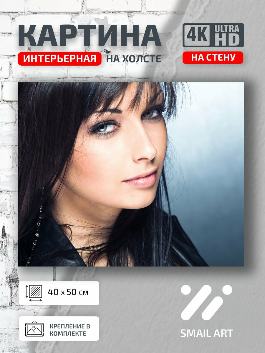 Картина на холсте интерьерная 40 на 50 на стену Глазами Portrait для студии портрет декор