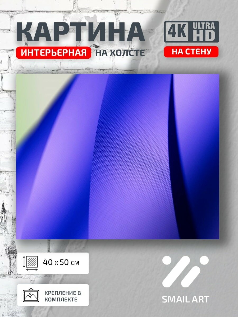Картина на холсте интерьерная 40 на 50 на стену Фиолетовый макрос для спальни атмосфера