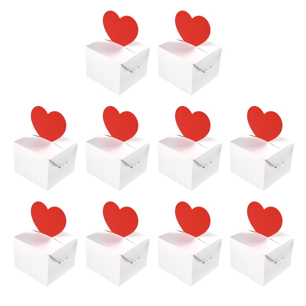 10шт Сердце Подарочная Упаковка Коробка Конфеты Шоколадная Коробка Для Свадьбы День Святого Валентина