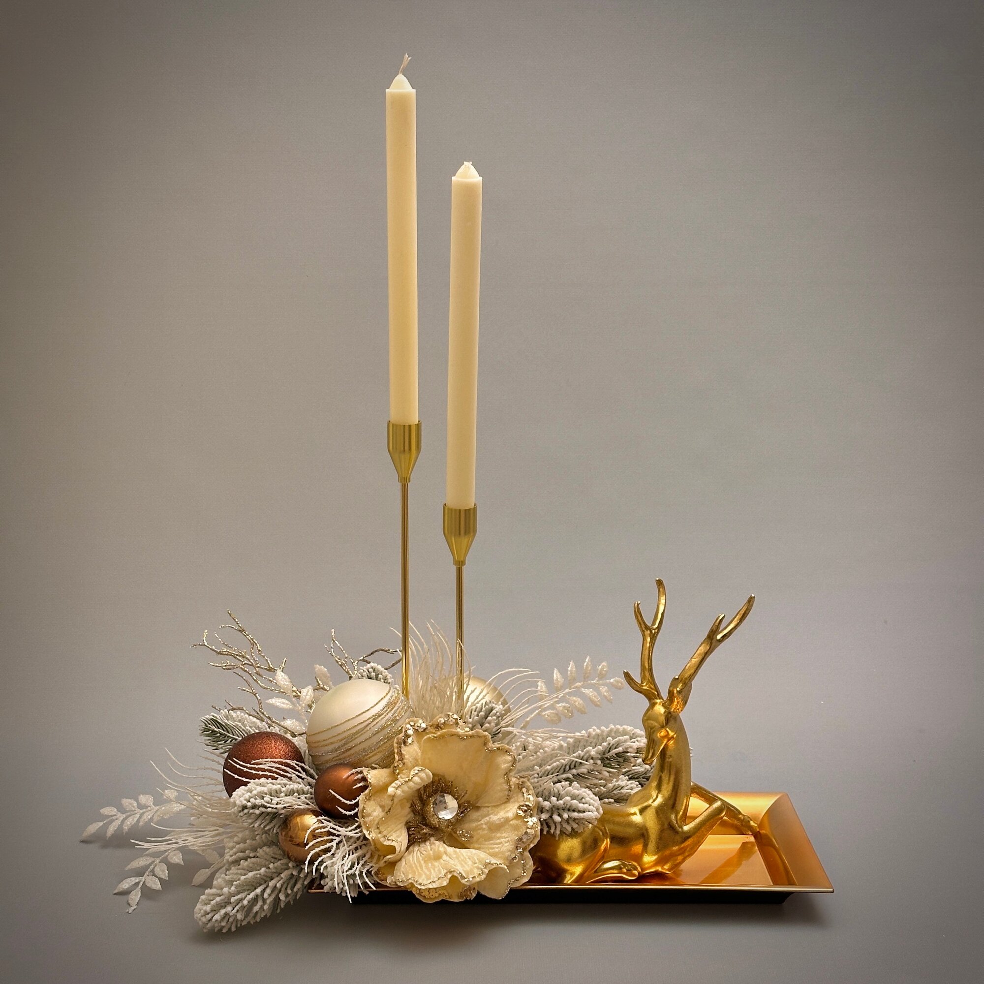 «Зимняя сказка» - новогодняя композиция со свечами