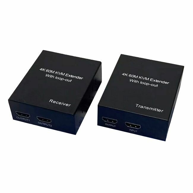 Удлинитель/разветвитель HDMI (extender) до 60 м по витой паре, 4K/1080p, 2xHDMI (ORIENT VE045HSP)