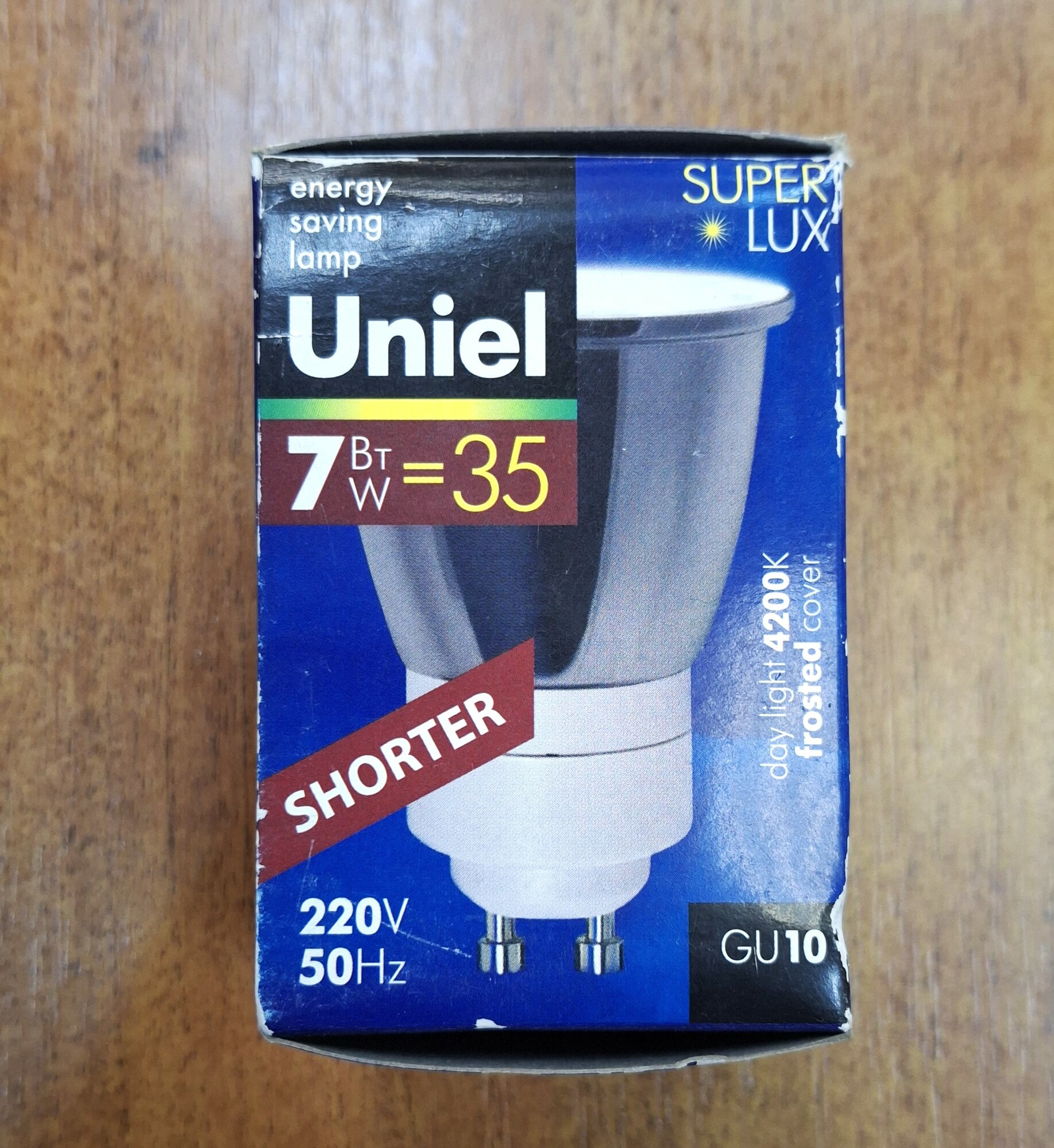 Лампа энергосберегающая Uniel 7W 4200K JCDR GU10, индивидуальная упаковка 4 шт.