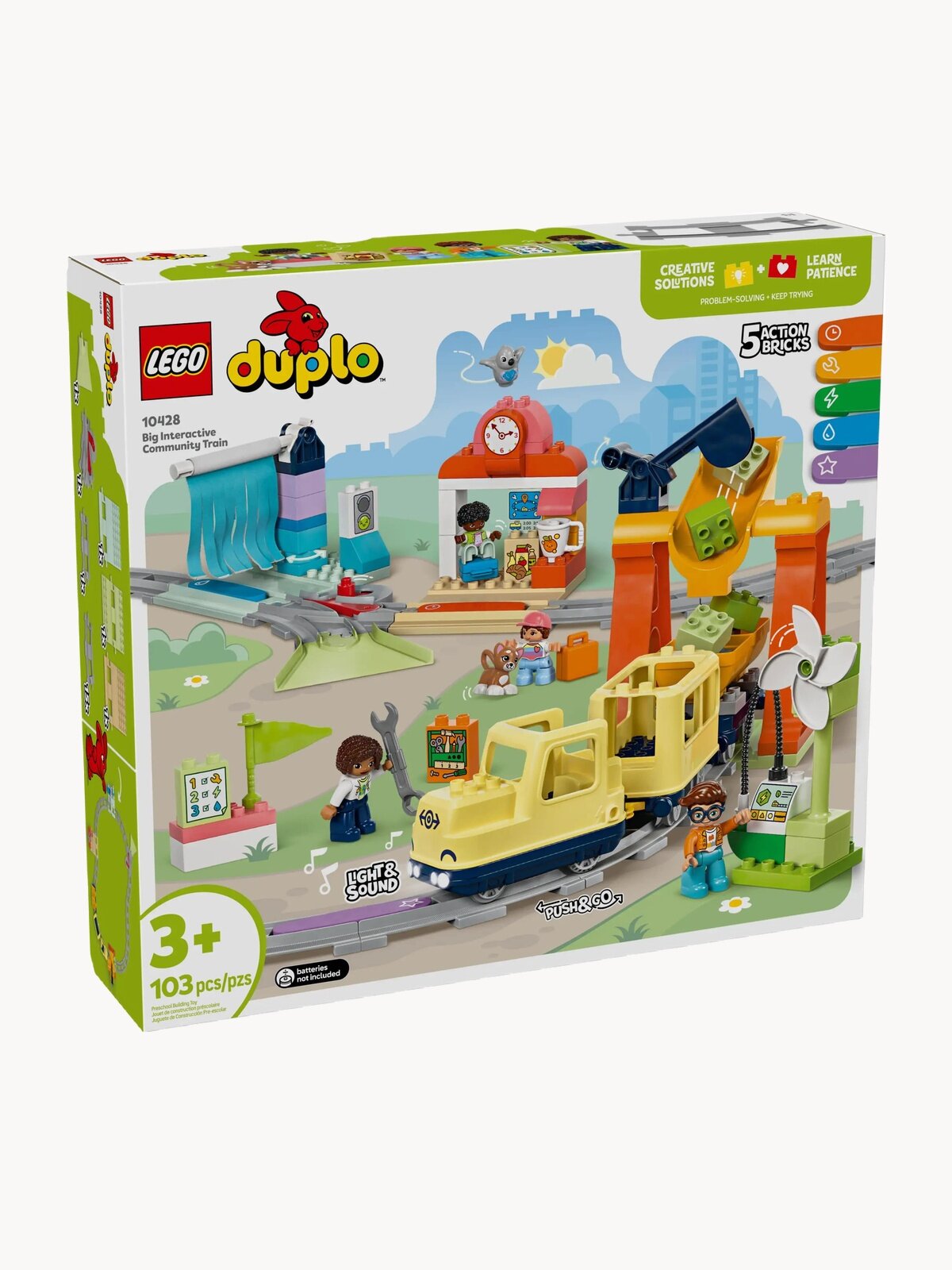 Конструктор LEGO DUPLO 10428 Большой интерактивный поезд, 103 дет.