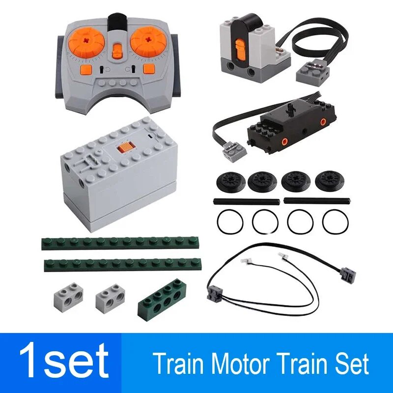 Электроконструктор Wishiot набор блоков для двигателя поезда 88002 Train Motor Set 2
