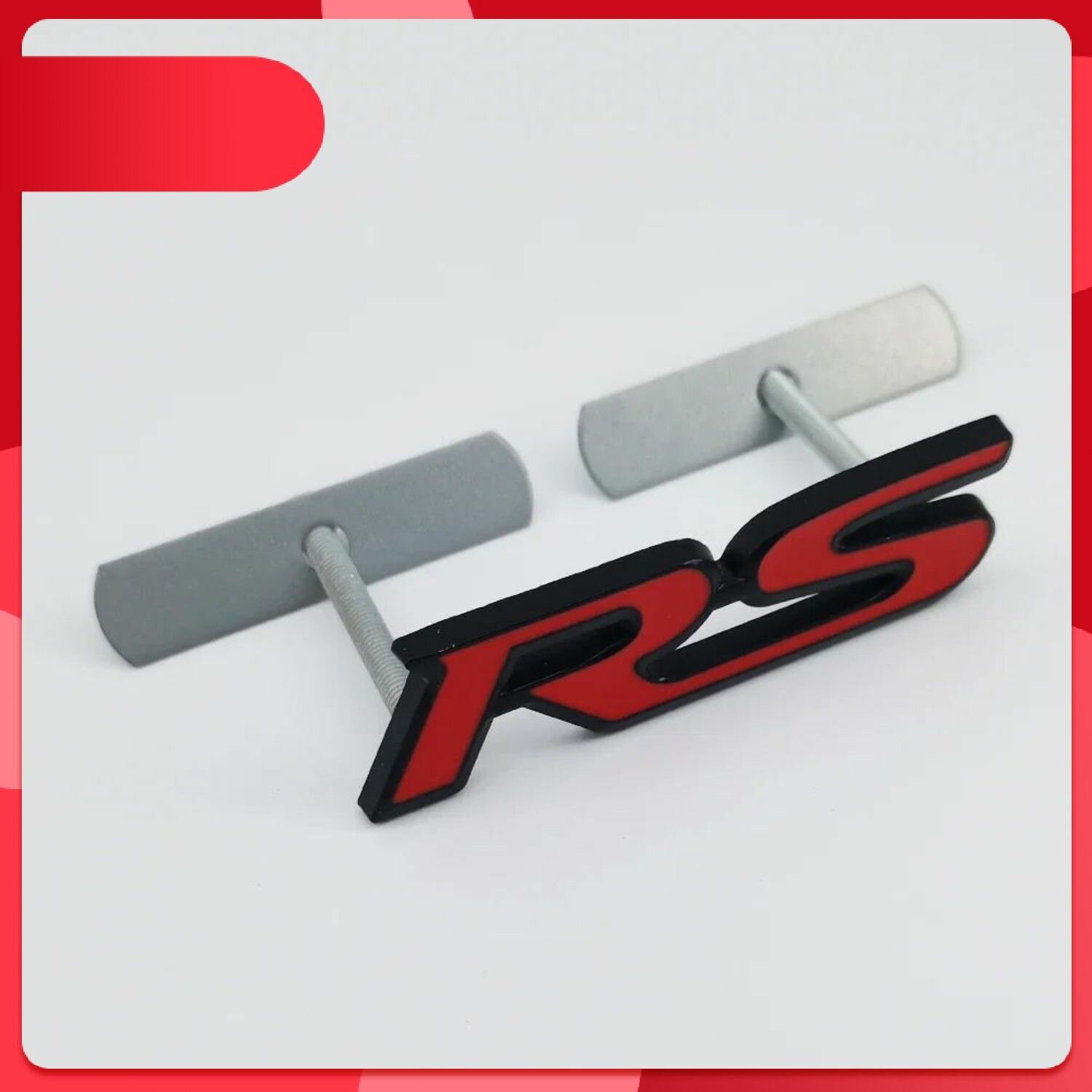 1 шт. 3D металлический логотип RS, эмблема передней решетки - украшение для автомобиля, автоаксессуары