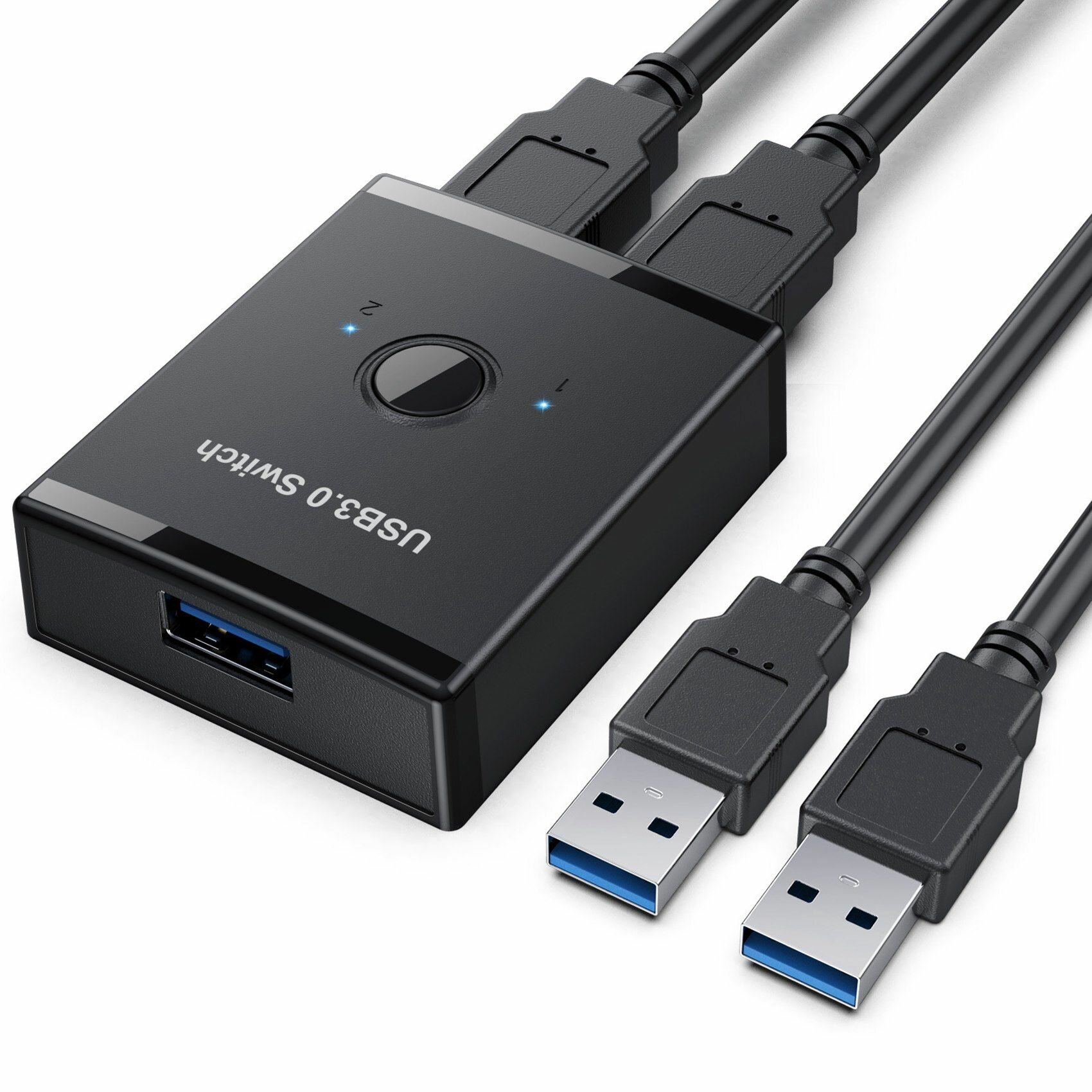 (Q R ) USB-переключатель USB3.0 Двунаправленный переключатель 1 на два выхода Разделитель принтеров USB-устройств Переключатель периферийных устройств