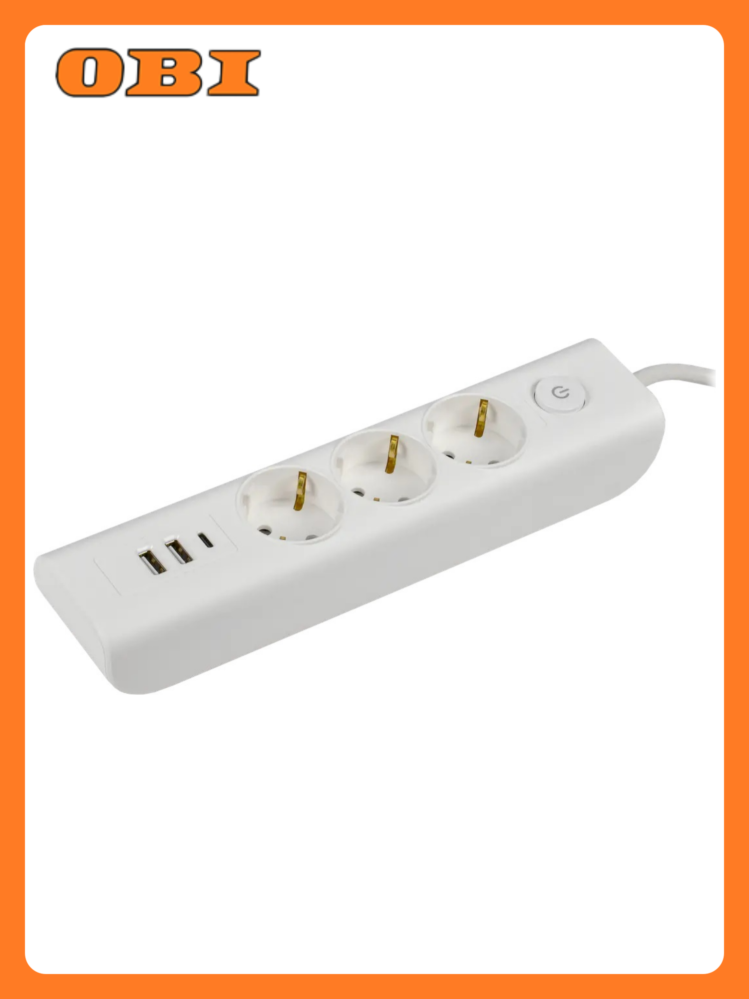 MODERN Удлинитель У03В с/з 2м 3х1мм2 16А/250В USBх3 бел. IEK