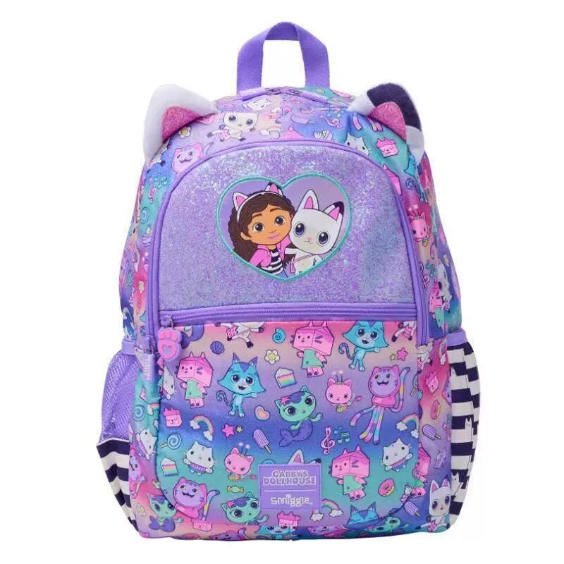 Сумка-рюкзак Smiggle Gaby Series пурпурного цвета для девочек 3-6 классов, эргономичная, большого размера, новая