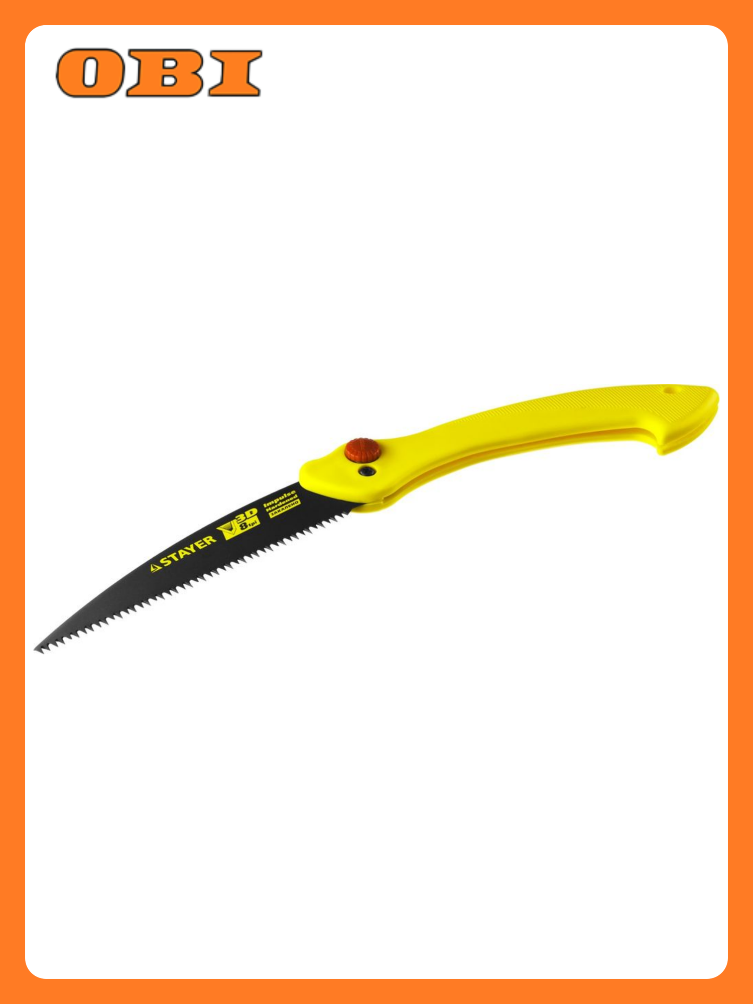 Ножовка STAYER, для сырой древесины, 150мм, 8TPI, складное полотно, тефлоновое покрытие