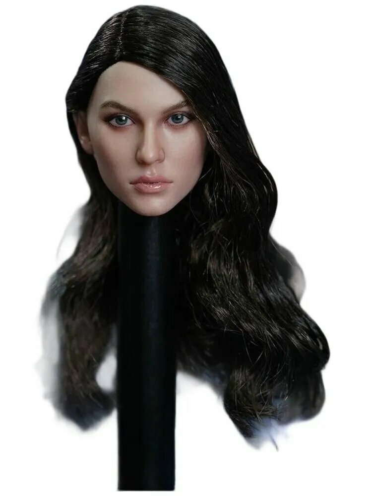 Голова для куклы 1/6 SDH025B: Русская модель с длинными вьющимися волосами, на 12-дюймовый шарнирный каркас