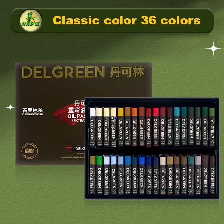 Набор масляных пастелей DELGREEN 36 цветов