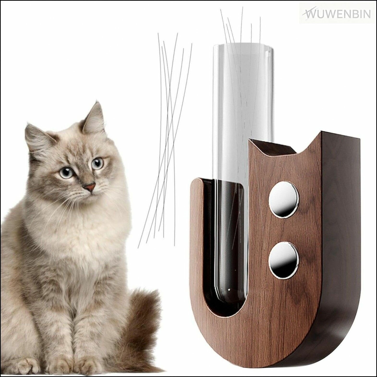 Уникальная стеклянная ваза темнокоричневого оттенка для хранения кошачьих усов