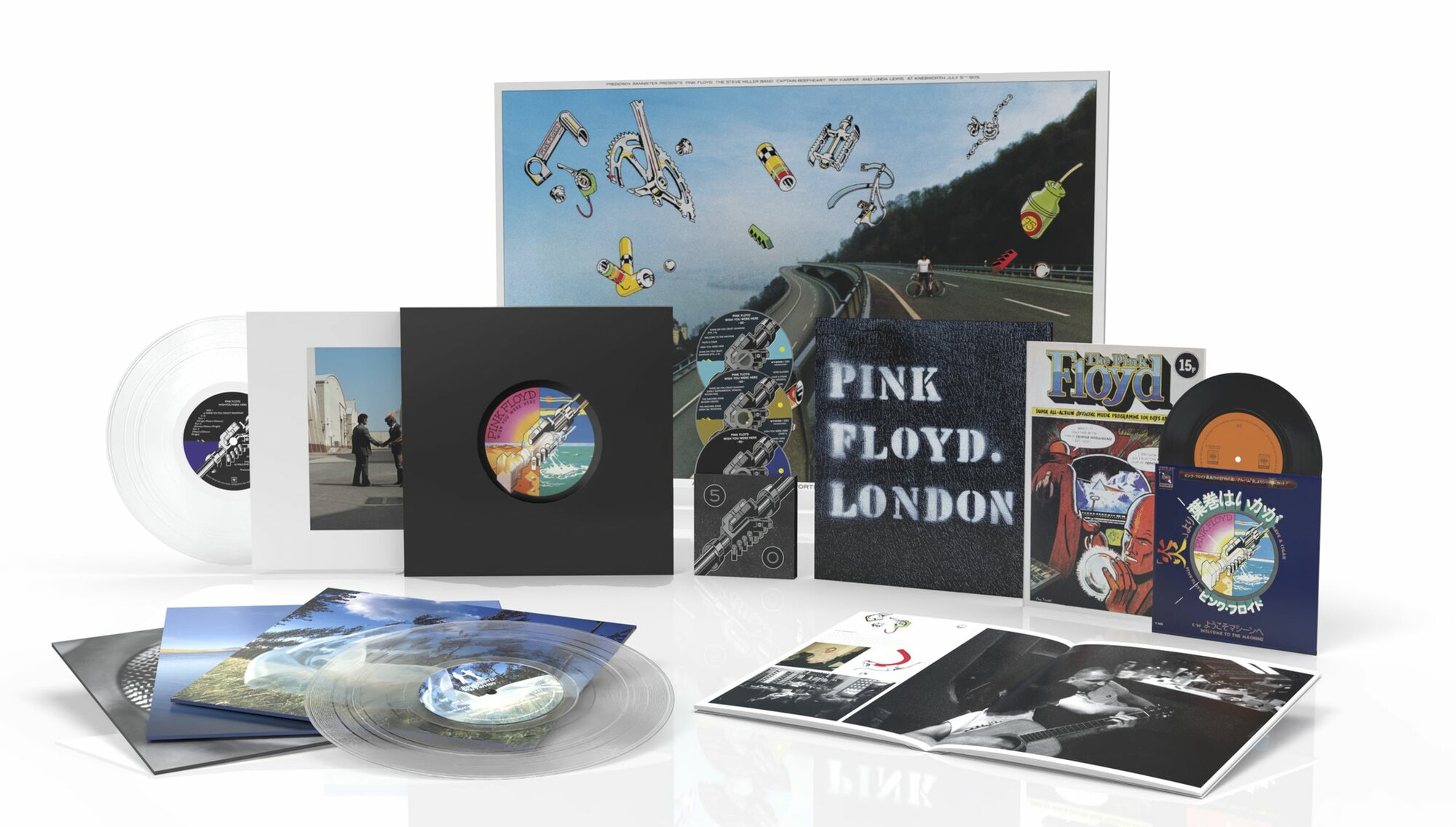Бокс-сет Pink Floyd. Wish You Were Here. 50th Anniversary. Deluxe Box Set (4 LP + 2 CD + Blu-ray + 7")