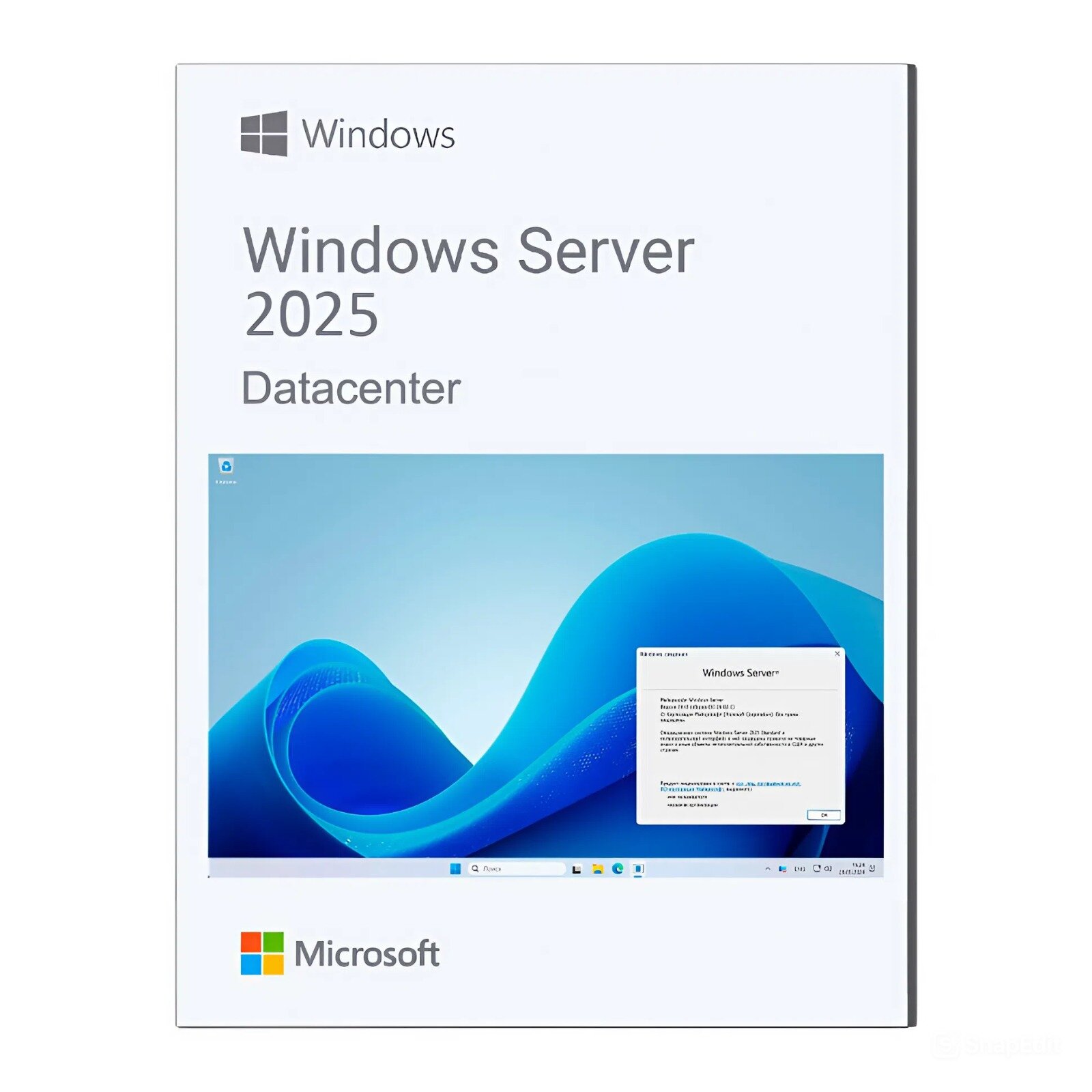Ключ активации Windows Server 2025 Datacenter, гарантия на активацию, чек для отчетности