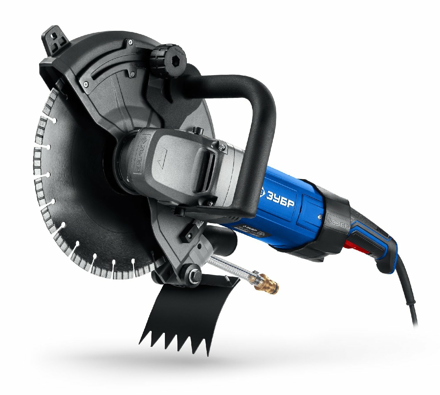 Электрический резчик по бетону ЗУБР Профессионал 2700 Вт диаметр 305 мм глубина реза 100 мм