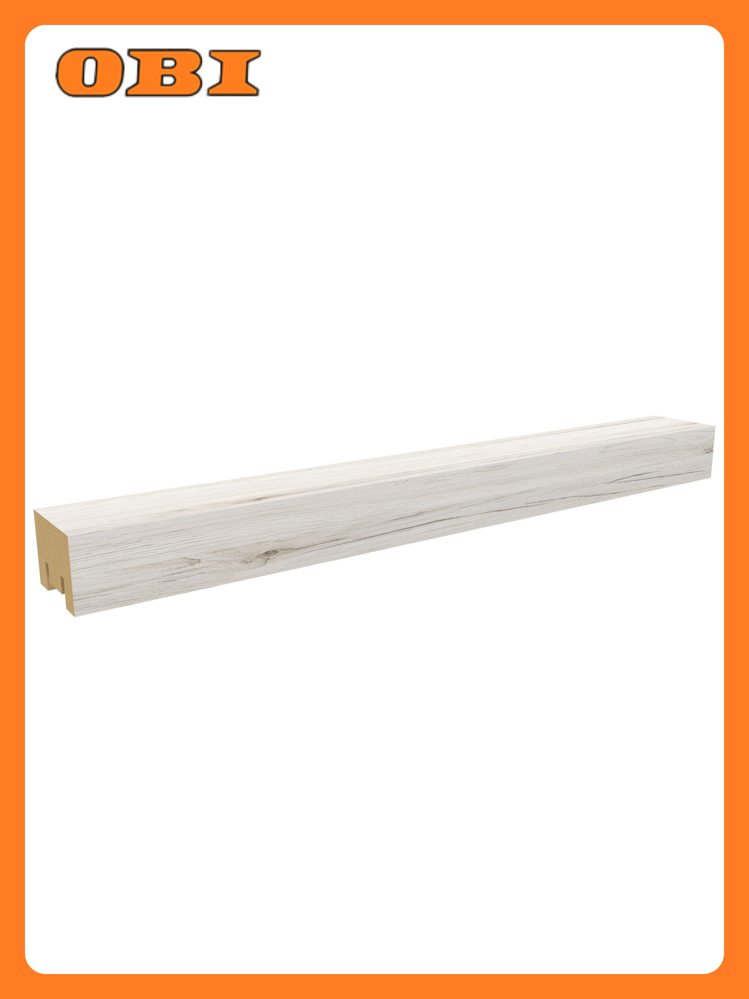 Интерьерная рейка МДФ STELLA Милана сан белый 20 мм 1 шт