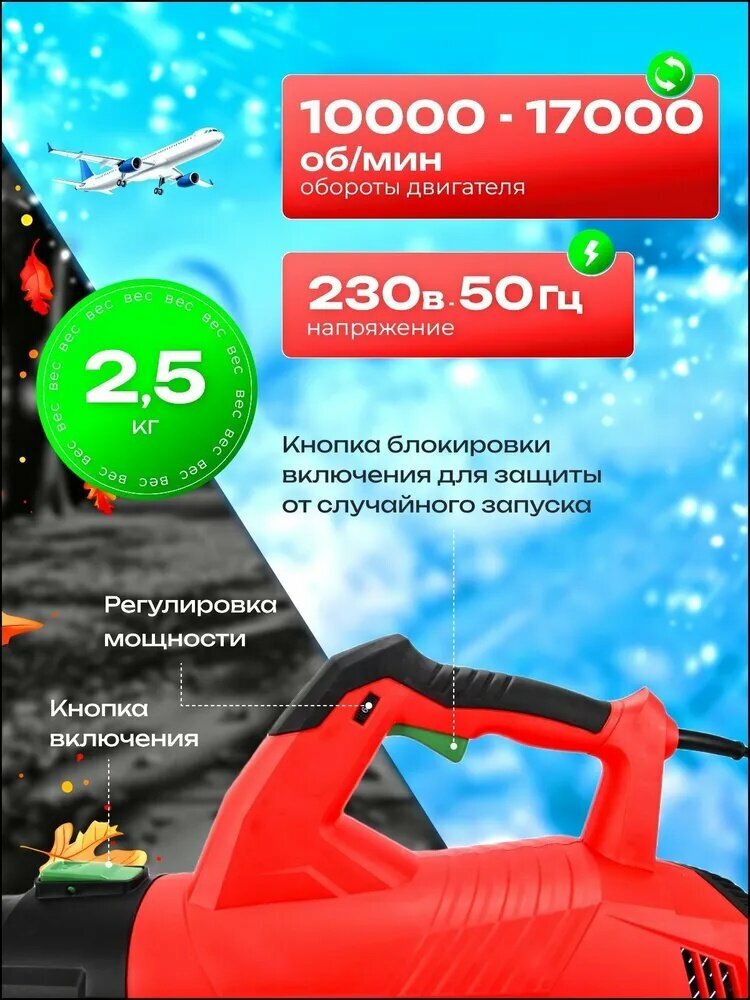 Воздуходувка,3000Вт — фото 1