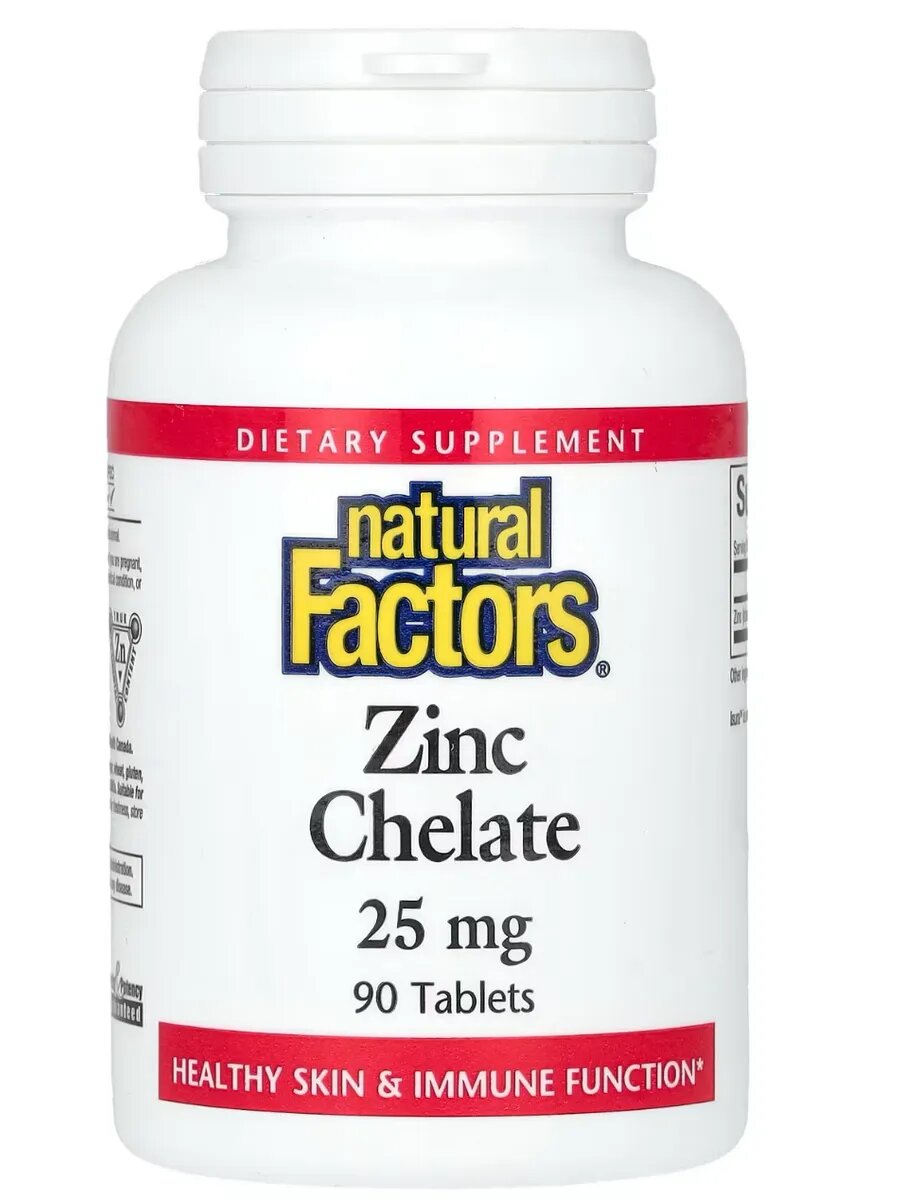Natural Factors - Zinc Chelate 25mg